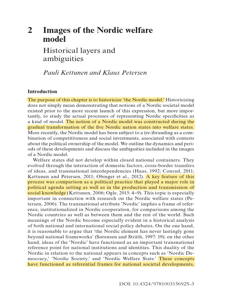 Kettunen & Petersen, 2021 - Images of The Nordic Welfare Model ...