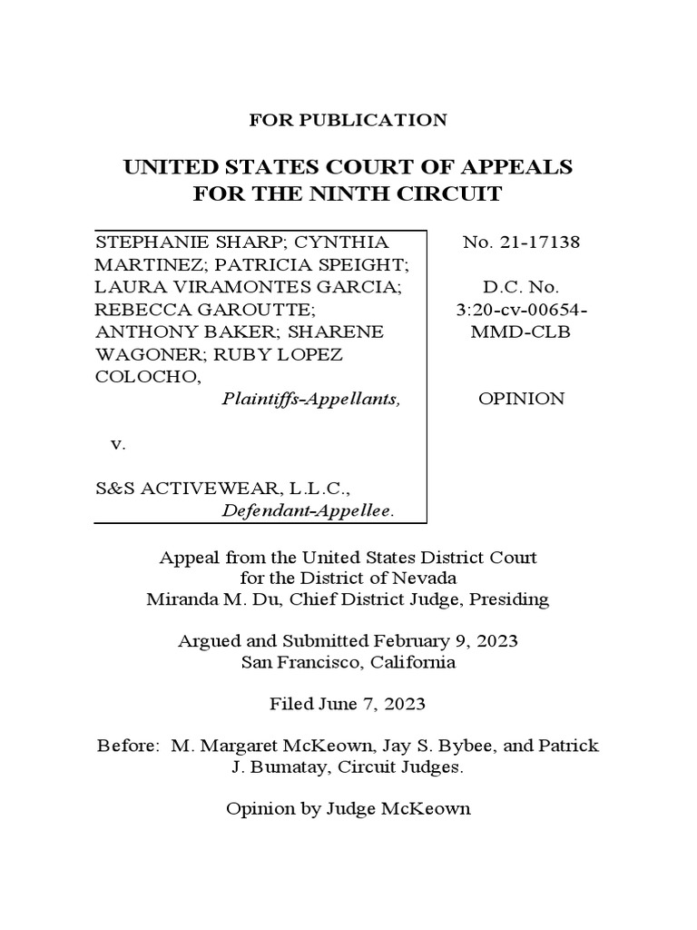 Sharp v. S&S | PDF | Sexual Harassment | Civil Rights Act Of 1964