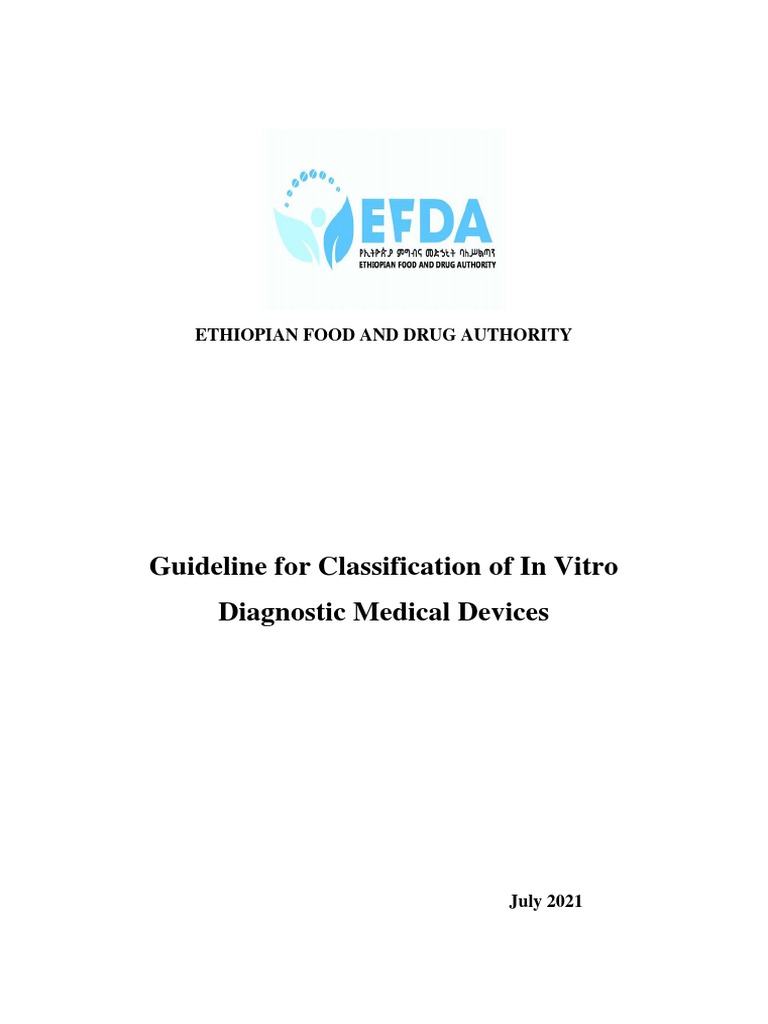 IVD Medical Device Classification Guide | PDF | Medical Device ...