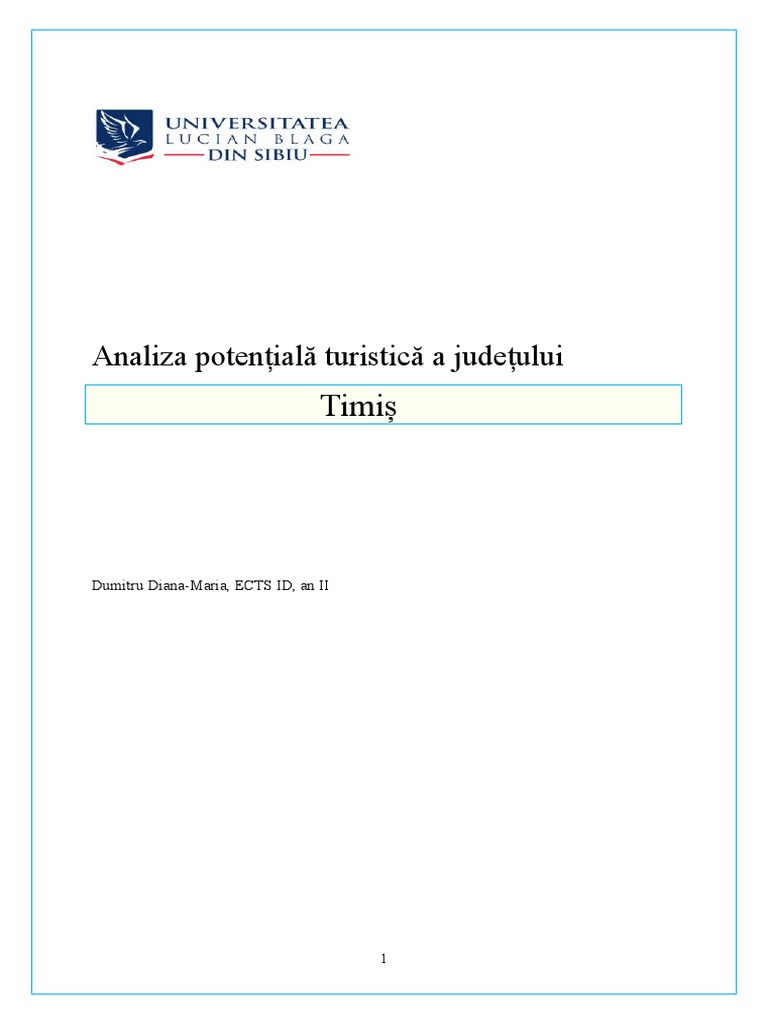 Judetul Timis-Dumitru Diana ECTS ID | PDF