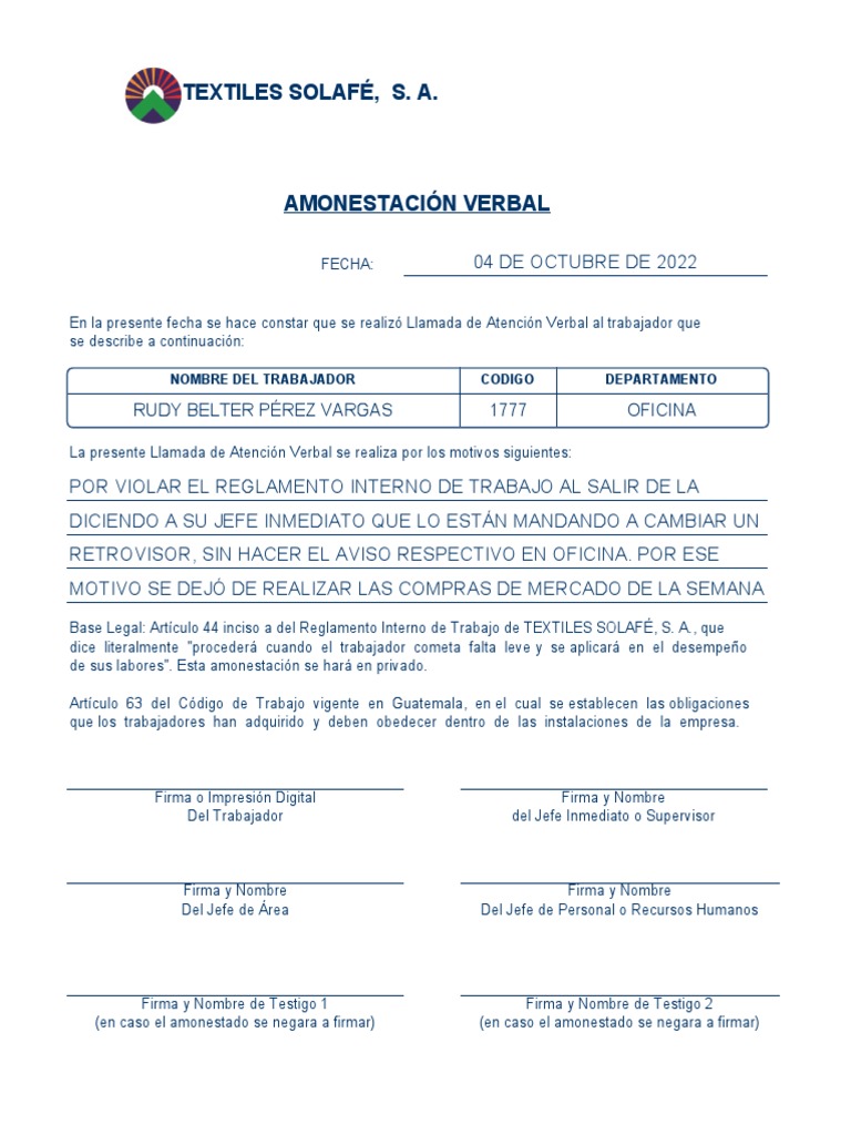 Formatos de Amonestacion y Suspension (Mayo-2020) | PDF | Gestión de ...