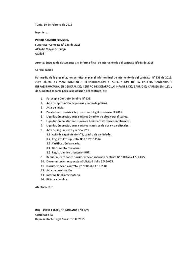 Preliminar Informe Interventoria CDI | PDF