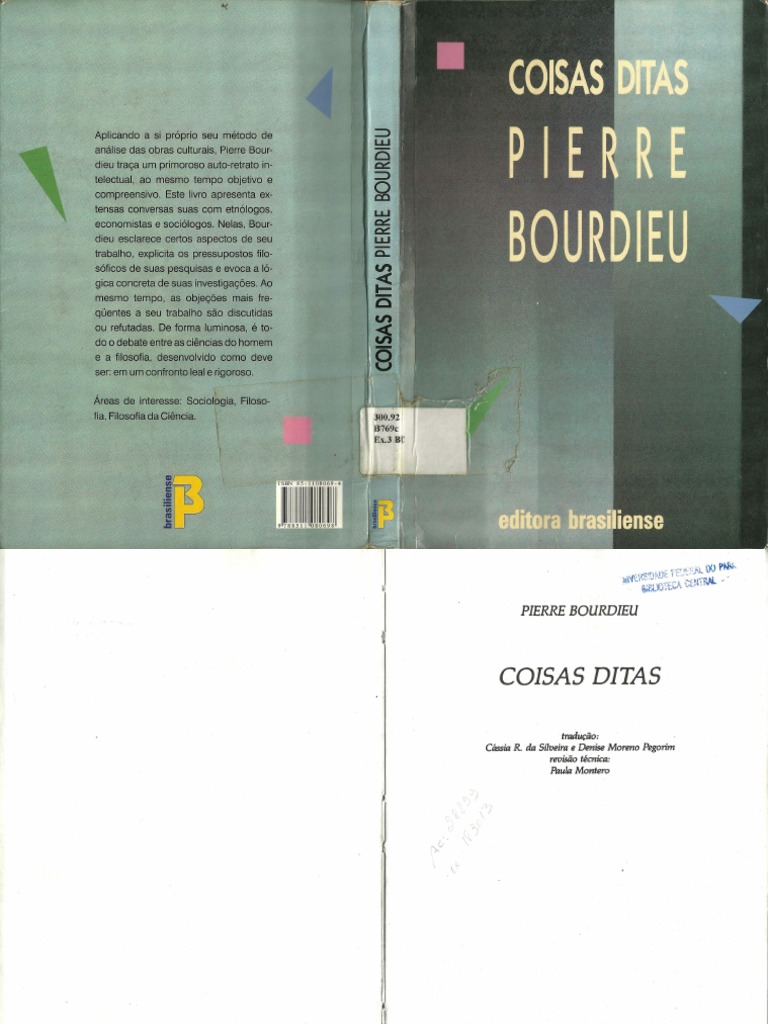 BOURDIEU, P. Coisas Ditas | PDF