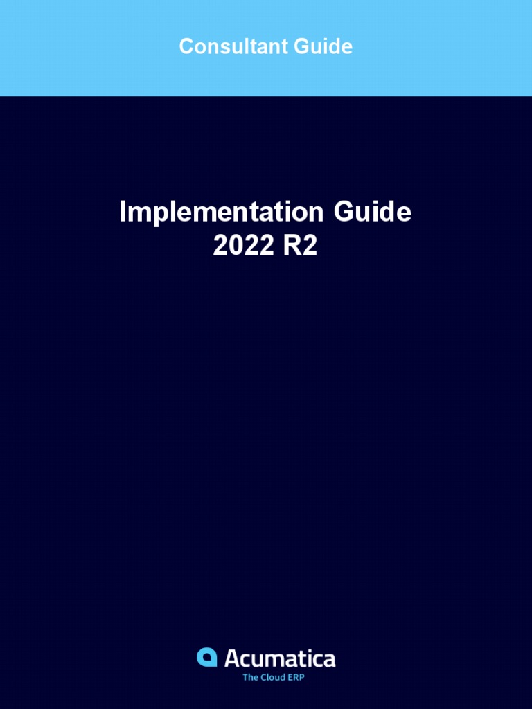 AcumaticaERP ImplementationGuide | PDF