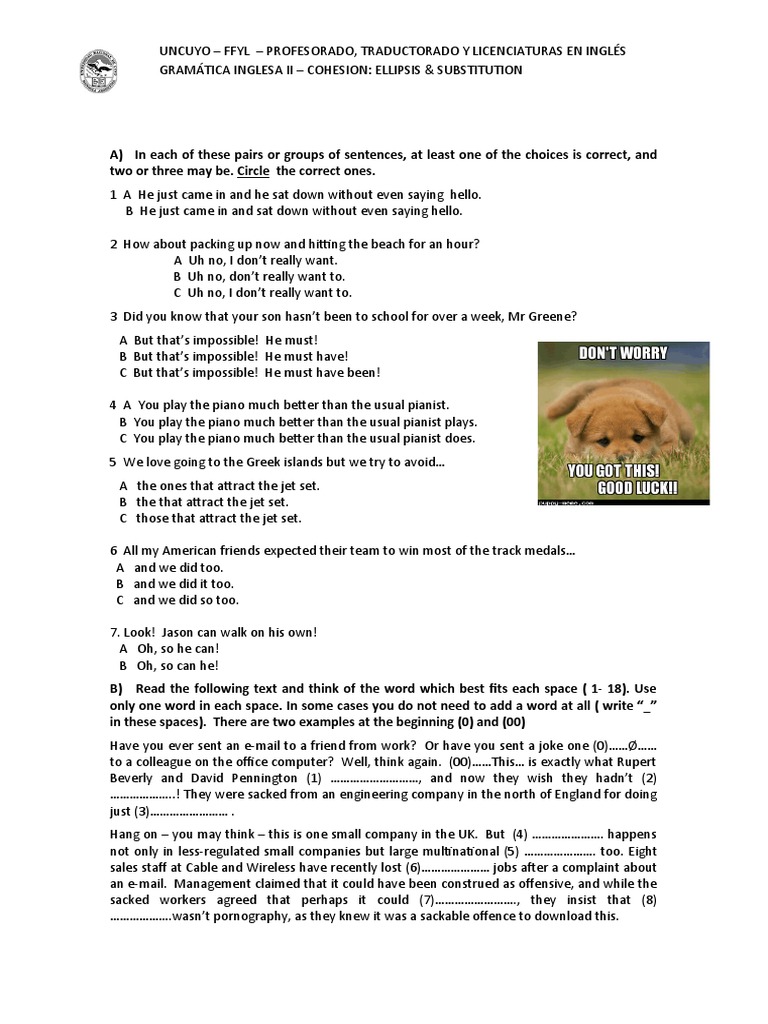 Worsheet 9 - Cohesion-Coherence | PDF Worsheet 9 - Cohesion-Coherence | PDF