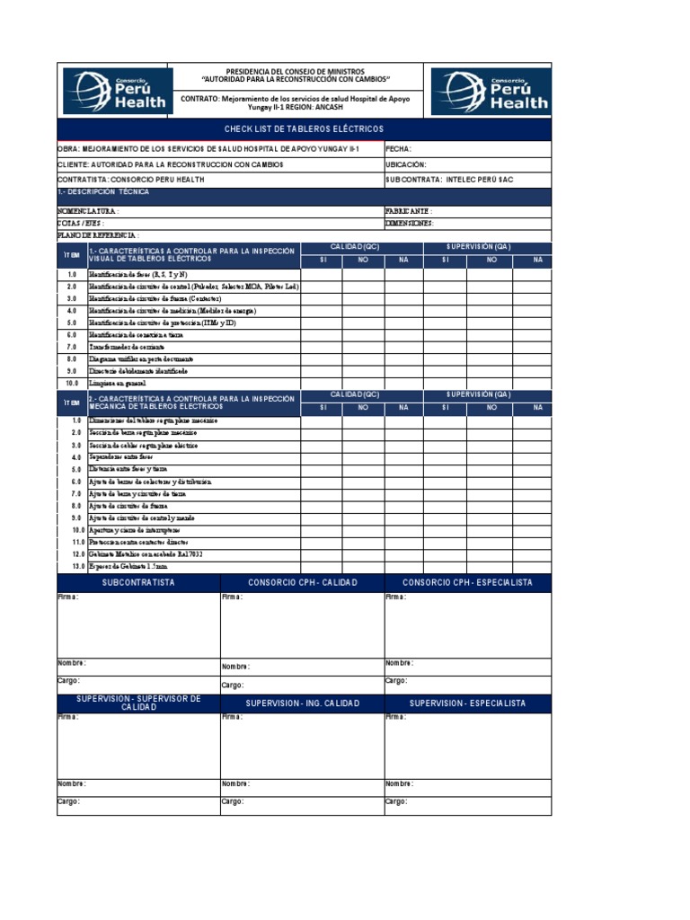 Formato Check List | PDF