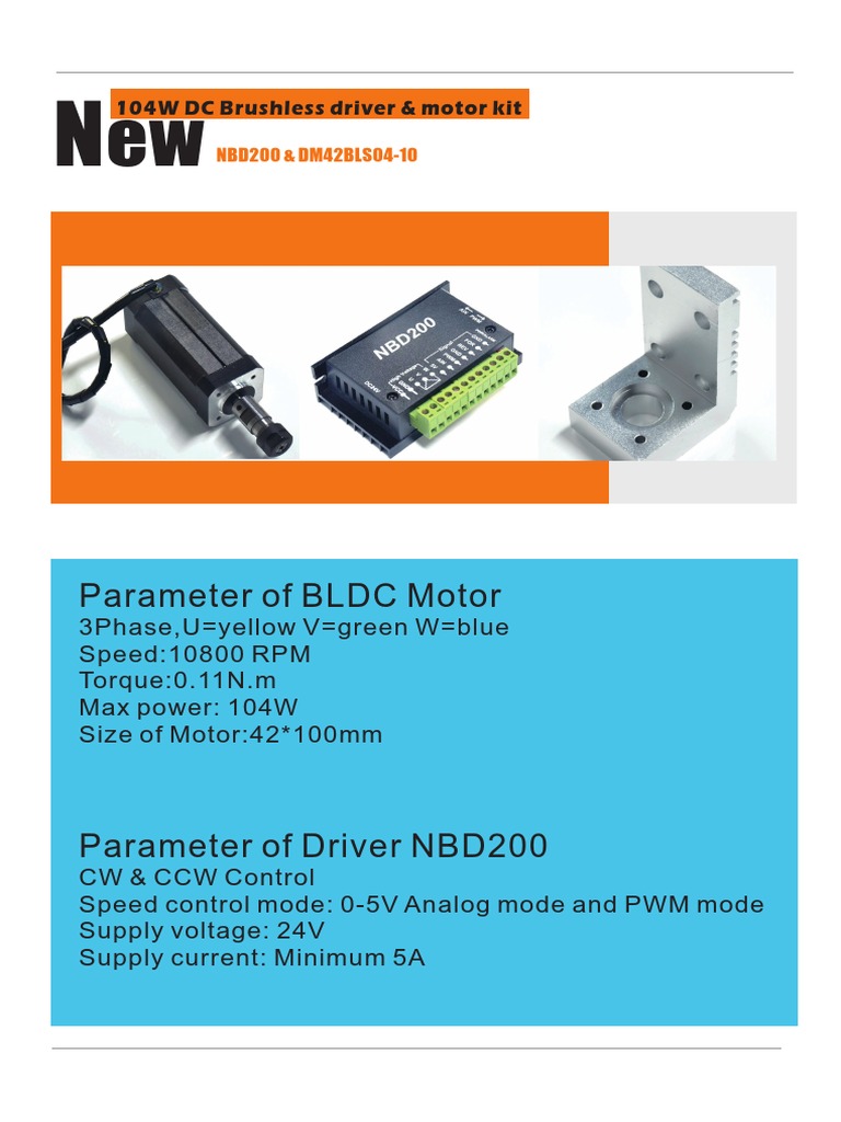 NBD200 Brushless Motor Driver Kit | PDF | Technology & Engineering
