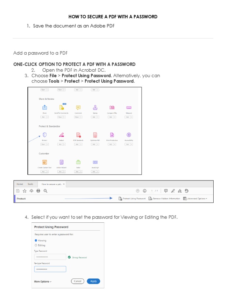How To Secure A PDF With A Password PDF