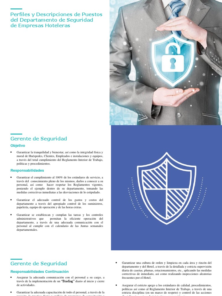 Tema 1. Perfiles y Descripciones de Puestos Del Departamento de Seguridad de Empresas Hoteleras ...