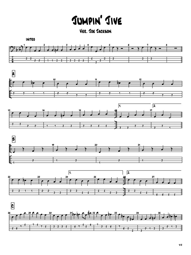 Jumpin' Jive Bass | PDF