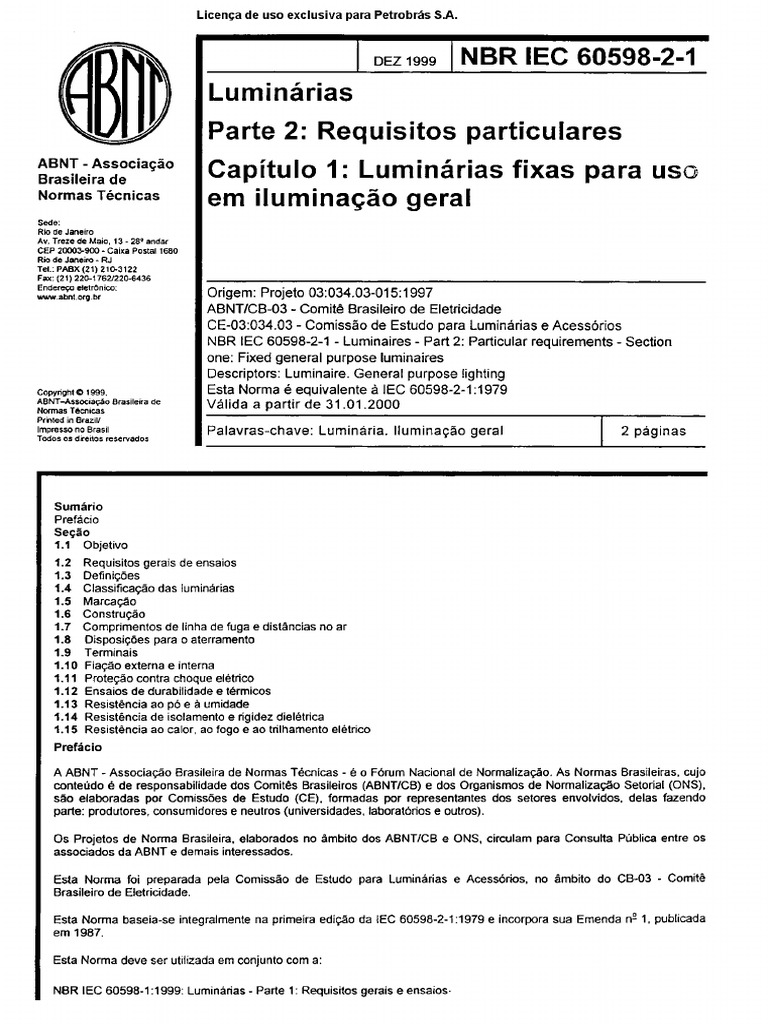 NBR Iec 60598-2-1 | PDF