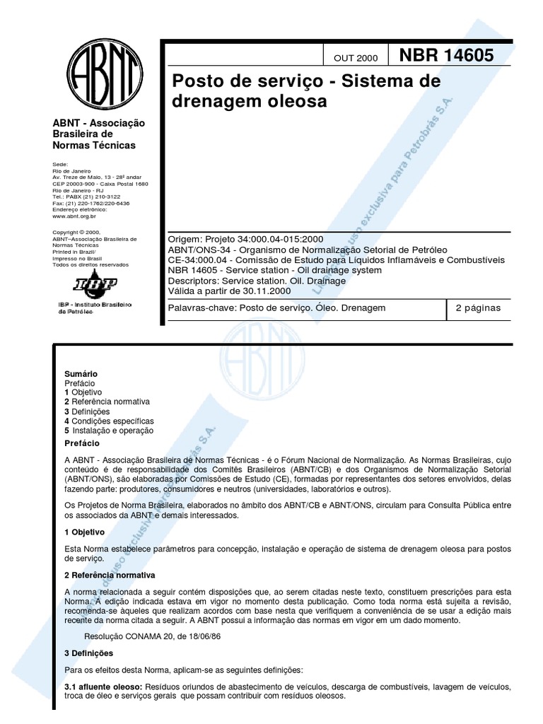 NBR 14605 | PDF