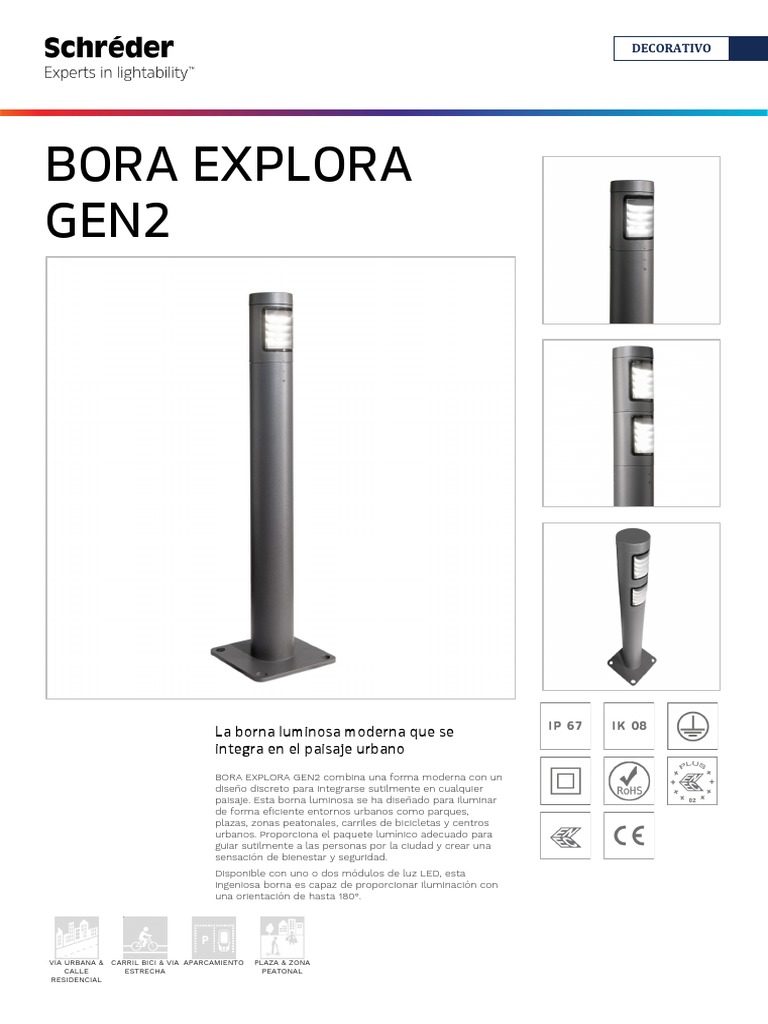BORA EXPLORA GEN2 ProductSheet ES | PDF | Diodo emisor de luz