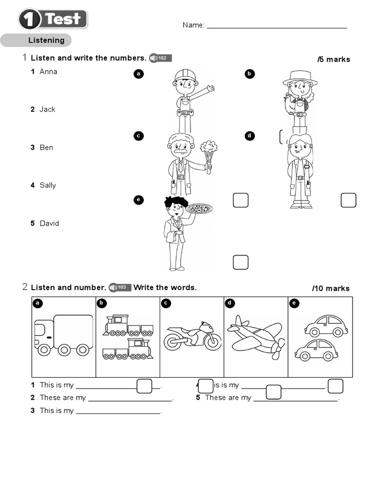 Oxford Thinkers 2 Unit 1 Test | PDF