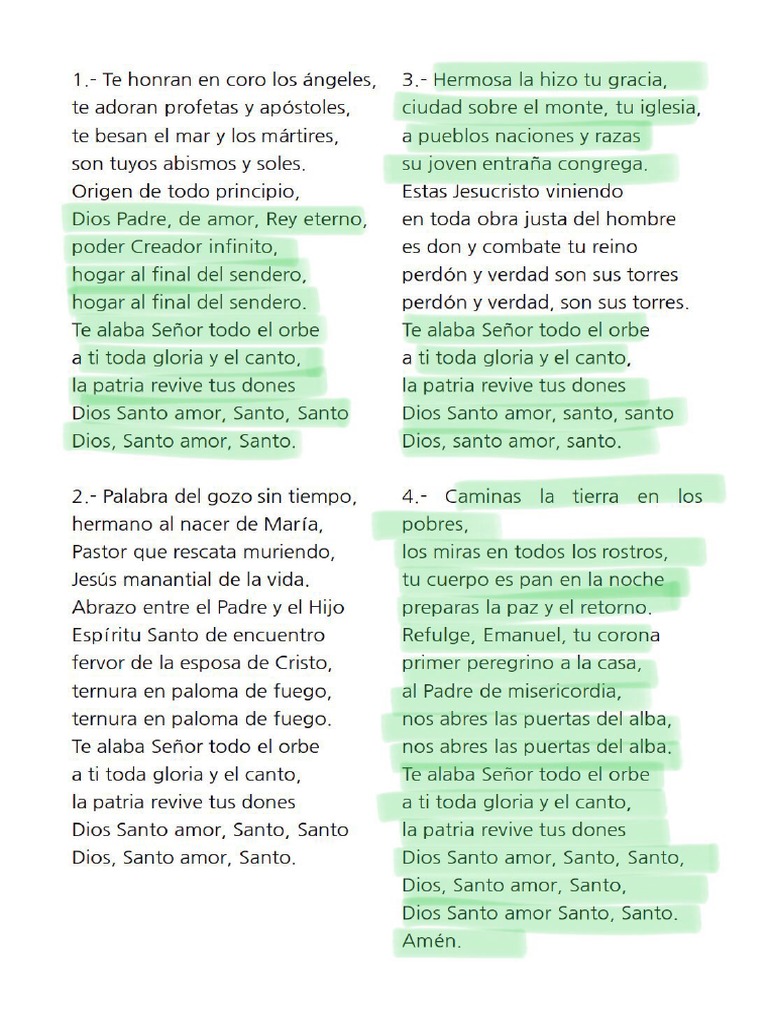 Te Deum Letra Completa | PDF