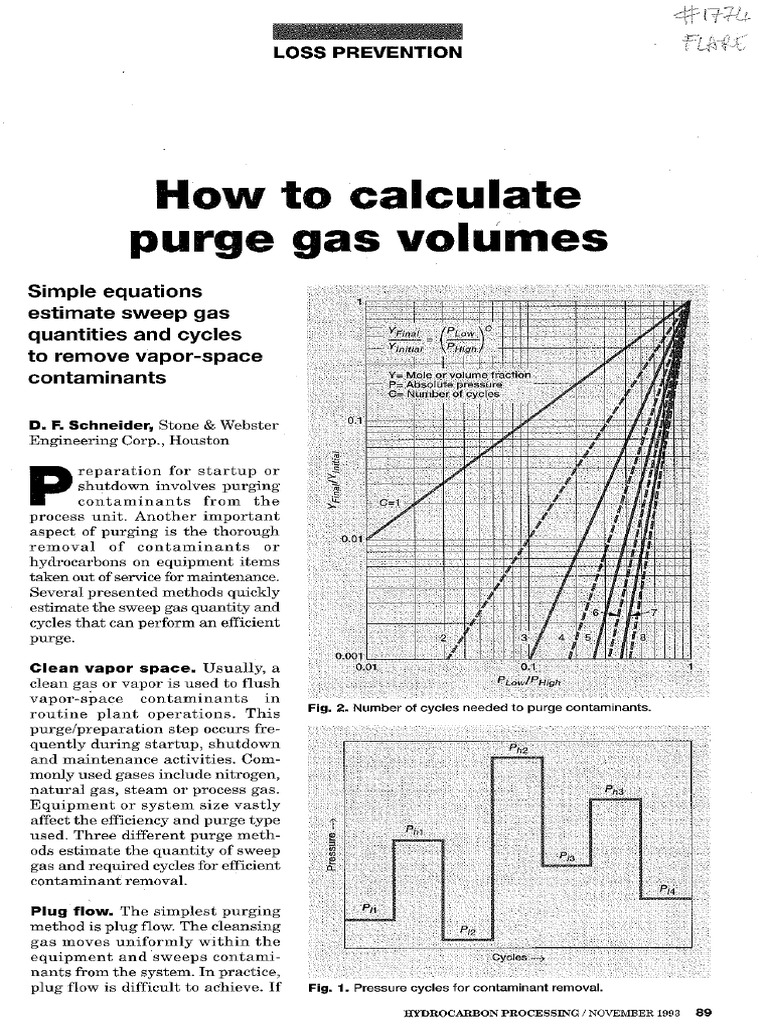 How To Calculate Purge Gas Volumes | PDF