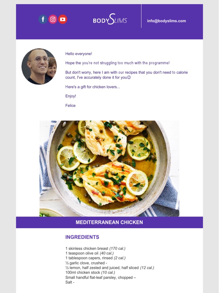 Mediterranean Chicken | PDF