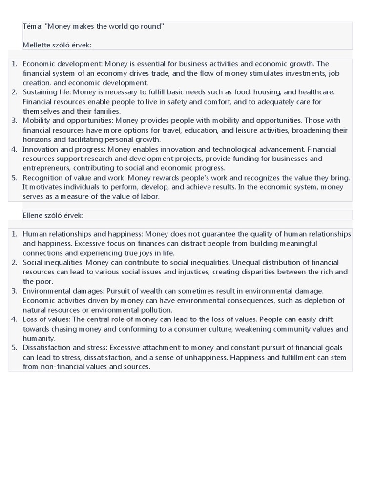 Topic 6 - Money Makes The World Go Round | PDF | Economic Growth ...
