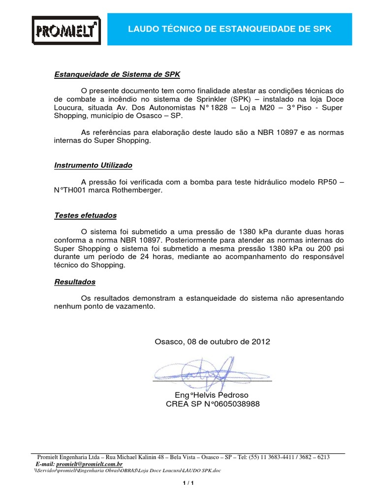 Microsoft Word - LAUDO SPK | PDF