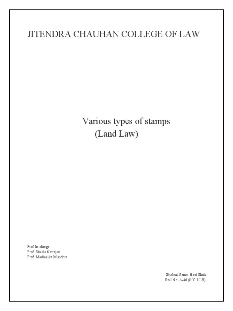 Types of Stamps in India | PDF | Notary Public | Seal (Emblem)