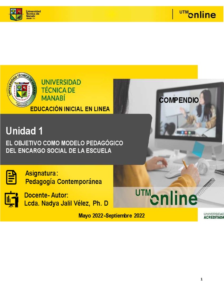 Compendio Unidad 1 Pedag C p1 2022 | PDF | Enseñando | Maestros