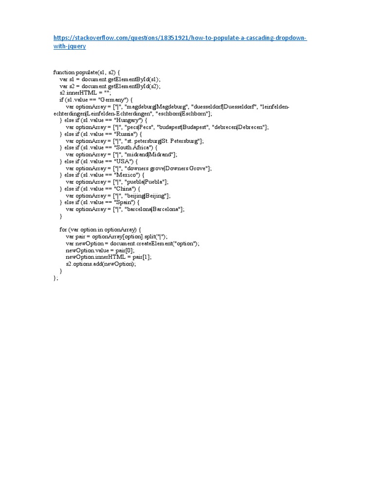 Javascript Desplegables | PDF | Computer Programming | Software