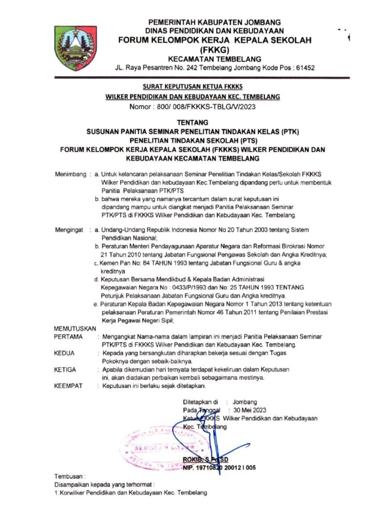 SK Panitia Seminar | PDF