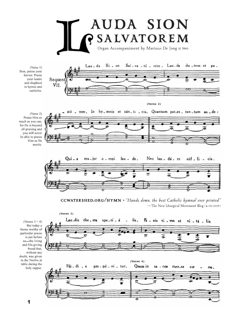 Lauda Sion Salvatorem | PDF