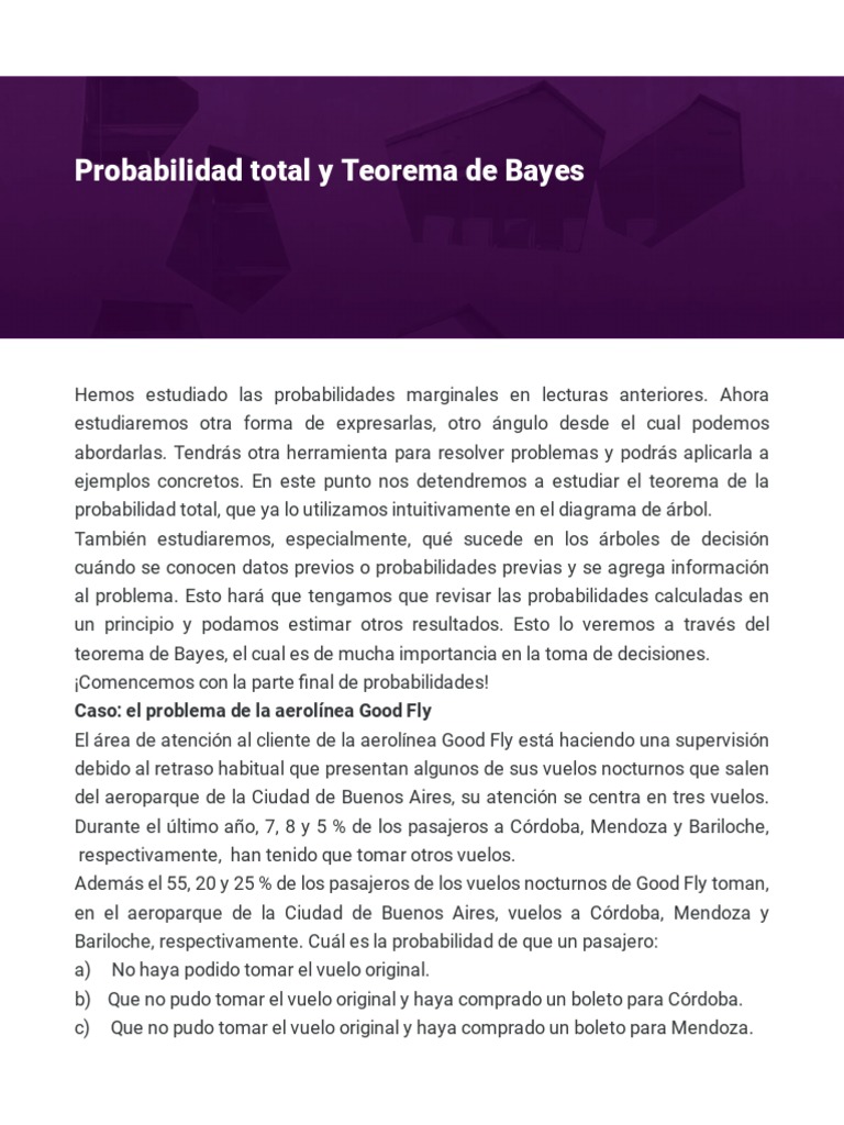 Probabilidad Total y Teorema de Bayes | PDF | Probabilidad | Publicidad