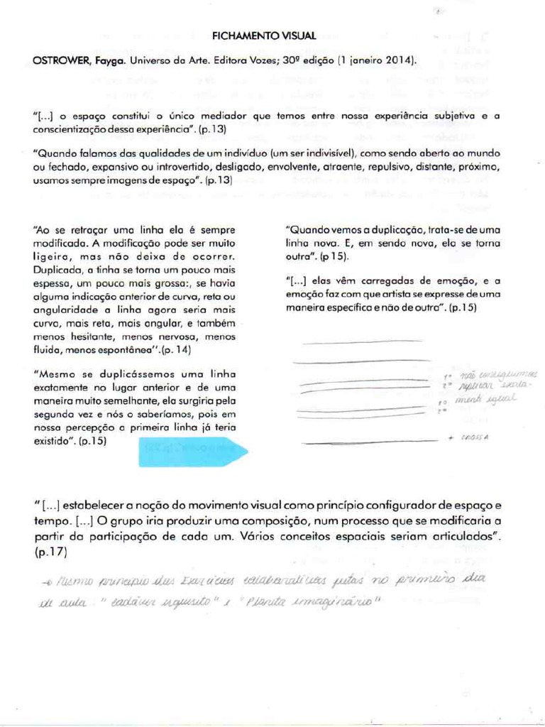 Fichamento Visual Fayga Ostrower | PDF