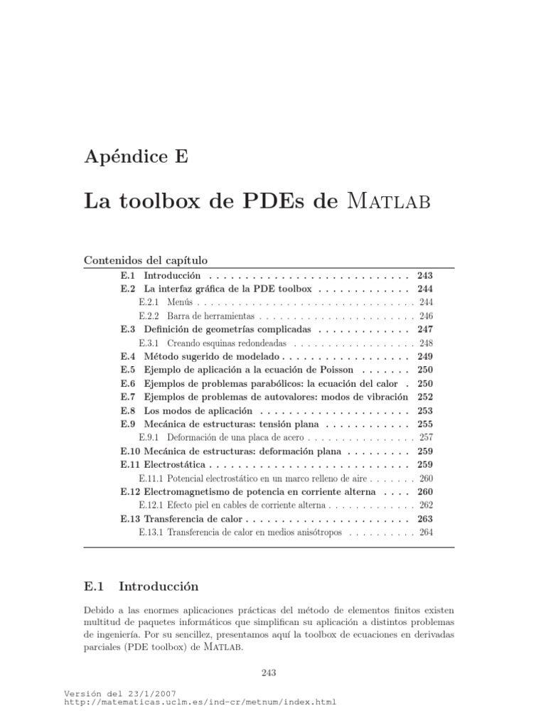 La toolbox de PDEs de Matlab (1) | PDF | Ecuación diferencial parcial ...