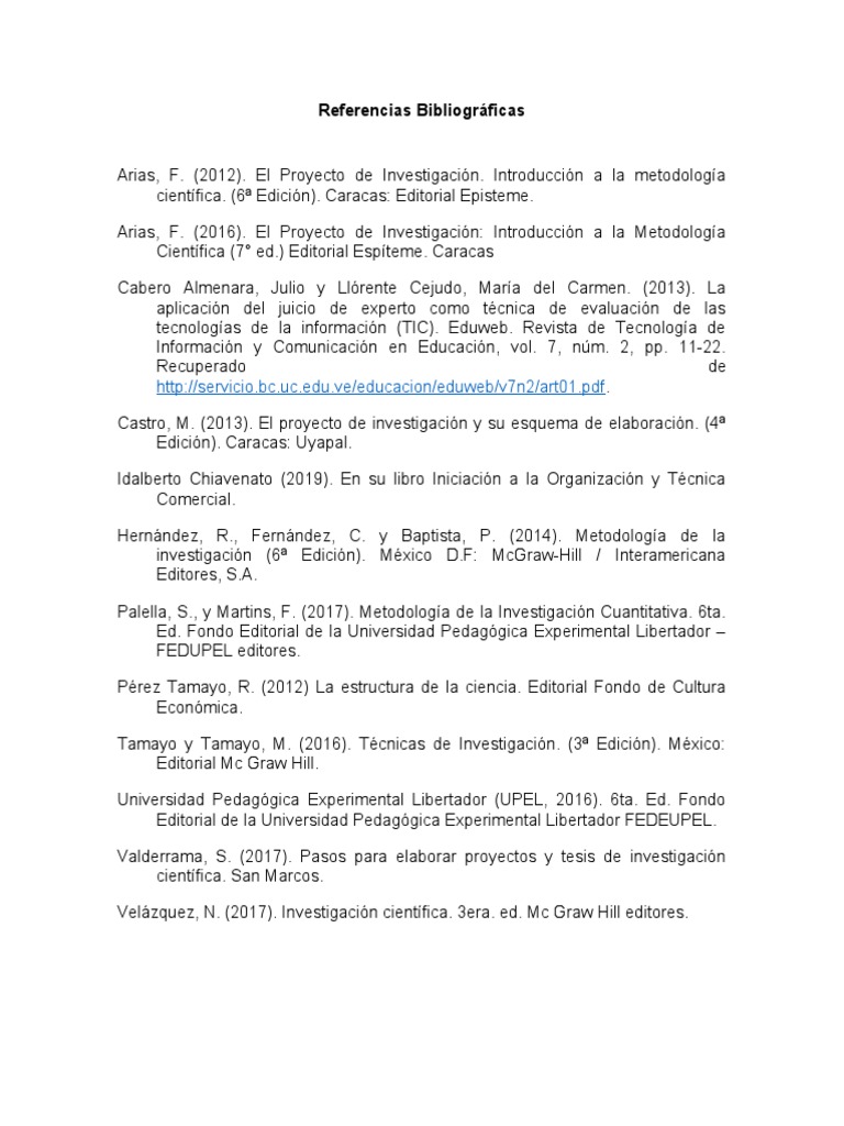 Referencias Bibliograficas | PDF
