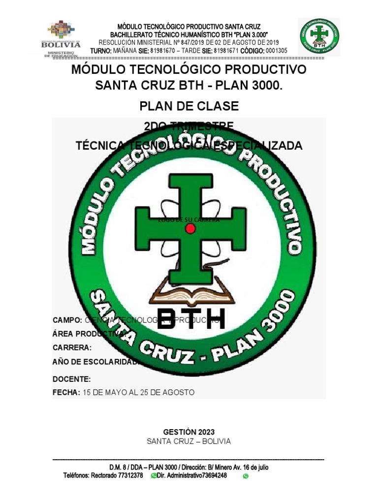 Plan de Clase BTH | PDF