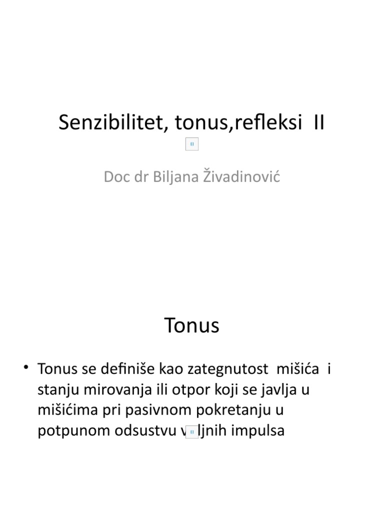 Tonus I Njegovi Poremećaji | PDF