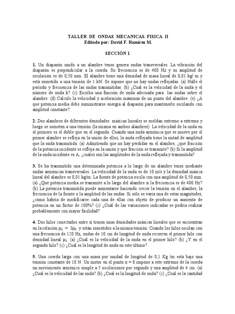 Taller de Ondas | PDF | Olas | Sonido