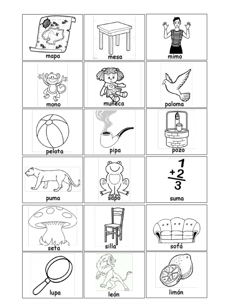 Imagenes Silabas Directas Aprende Con Camilita | PDF