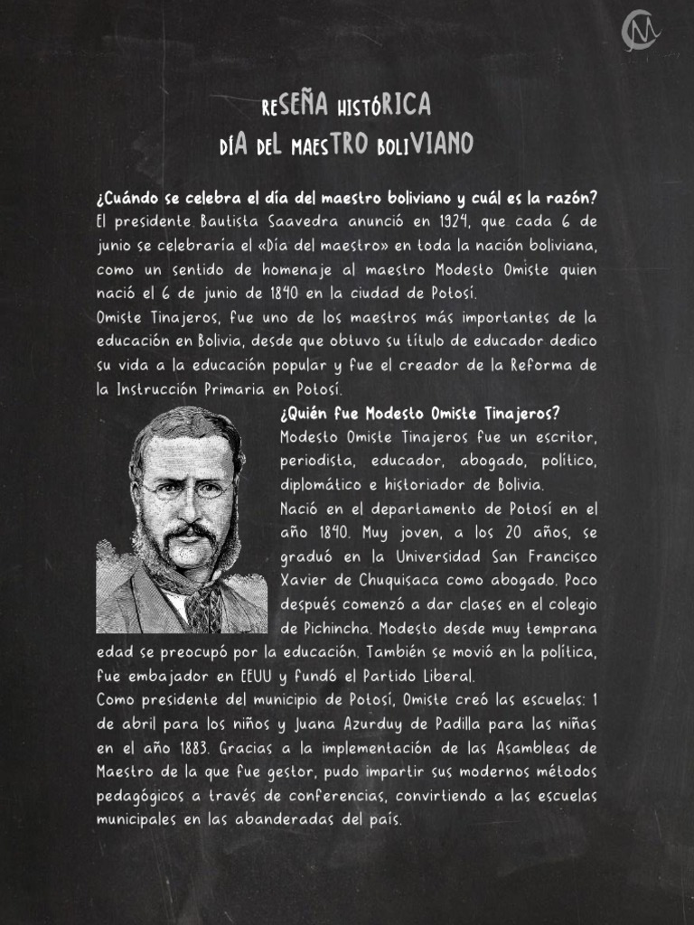 Reseña Histórica Día Del Maestro | PDF