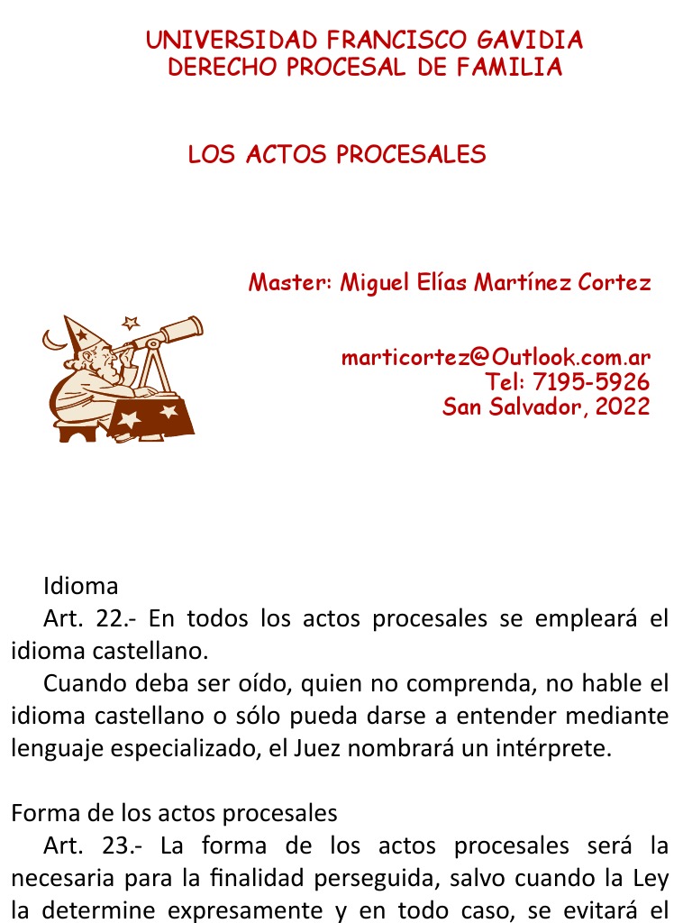 6- Actos procesales | PDF | Sentencia (ley) | Ley procesal