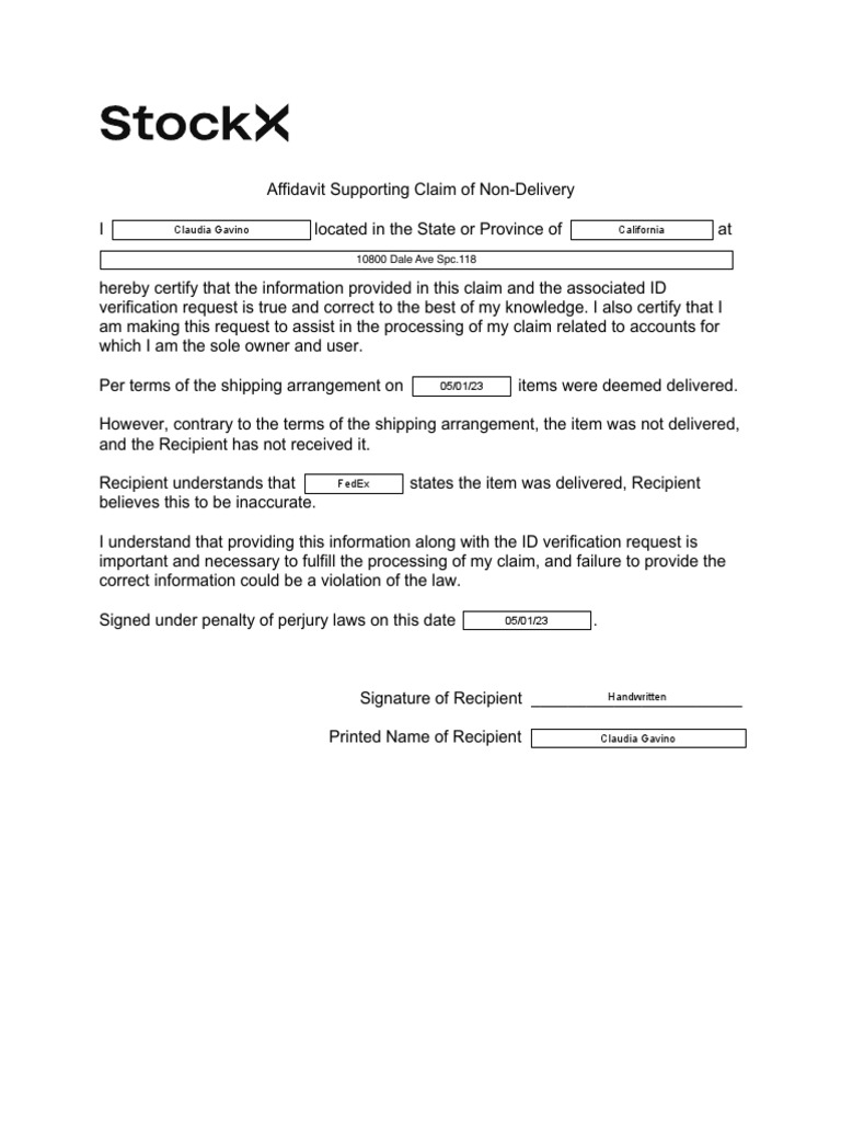 Affidavit English | PDF Affidavit English | PDF