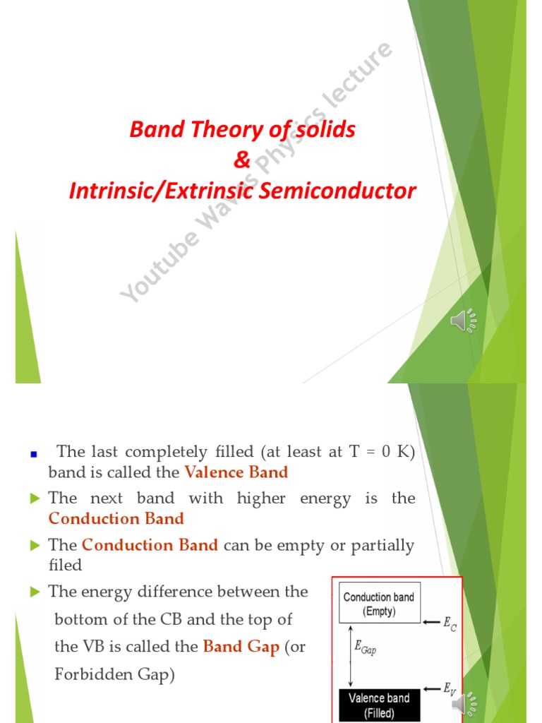 Band Theory and Semiconductor | PDF | Semiconductors | Doping ...