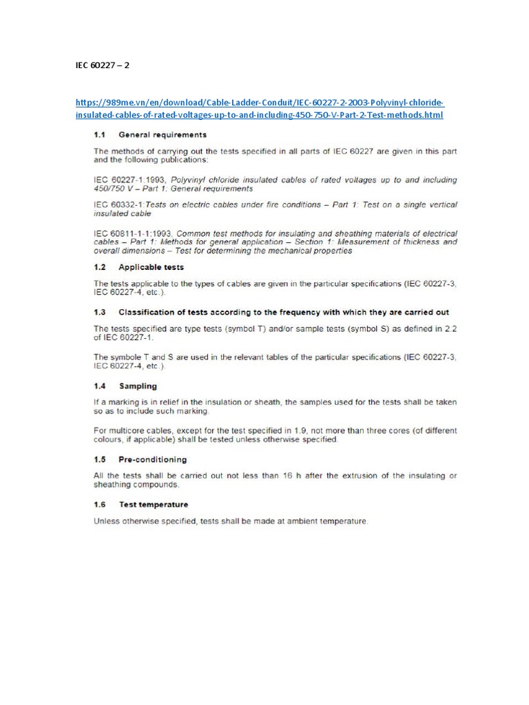 Iec 60227 | PDF