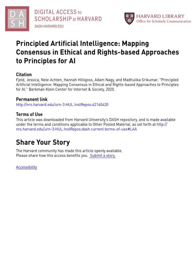 Consensus in Ethical and Rights-Based Approaches To Principles For AI | PDF | Artificial ...