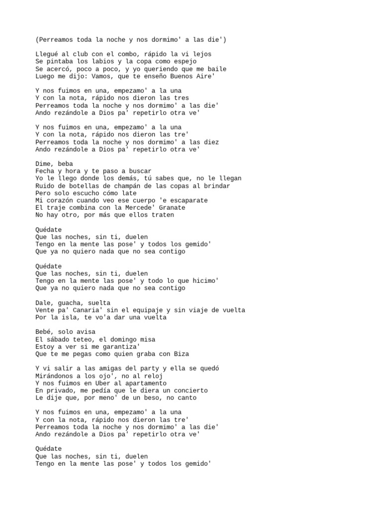 Letra Cancion 3 | PDF