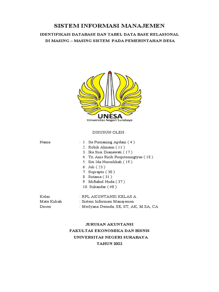 UTS - SIM - Kelompok 4 - Kelas A | PDF