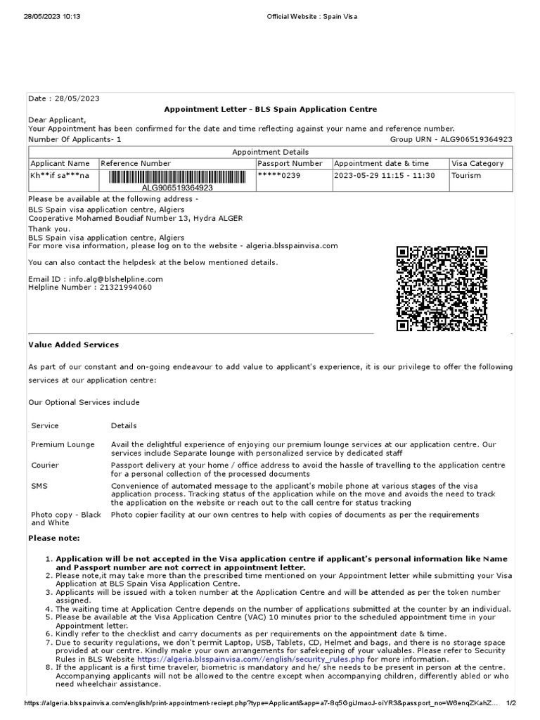 Official Website - Spain Visa | PDF | Finance & Money Management