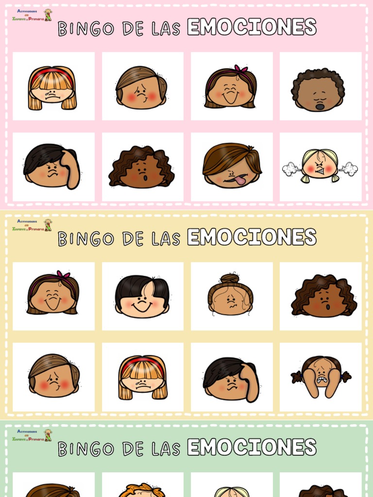Bingo de Las Emociones | PDF