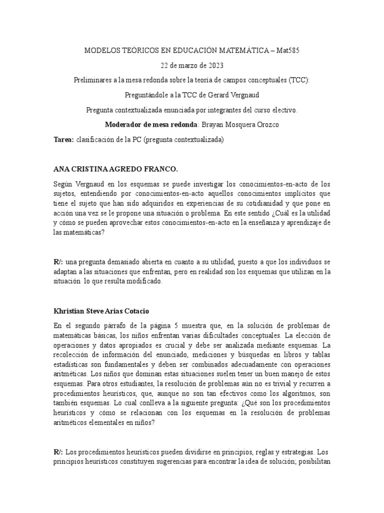 PC (Pregunta Contextualizada) | PDF | Aprendizaje | Concepto