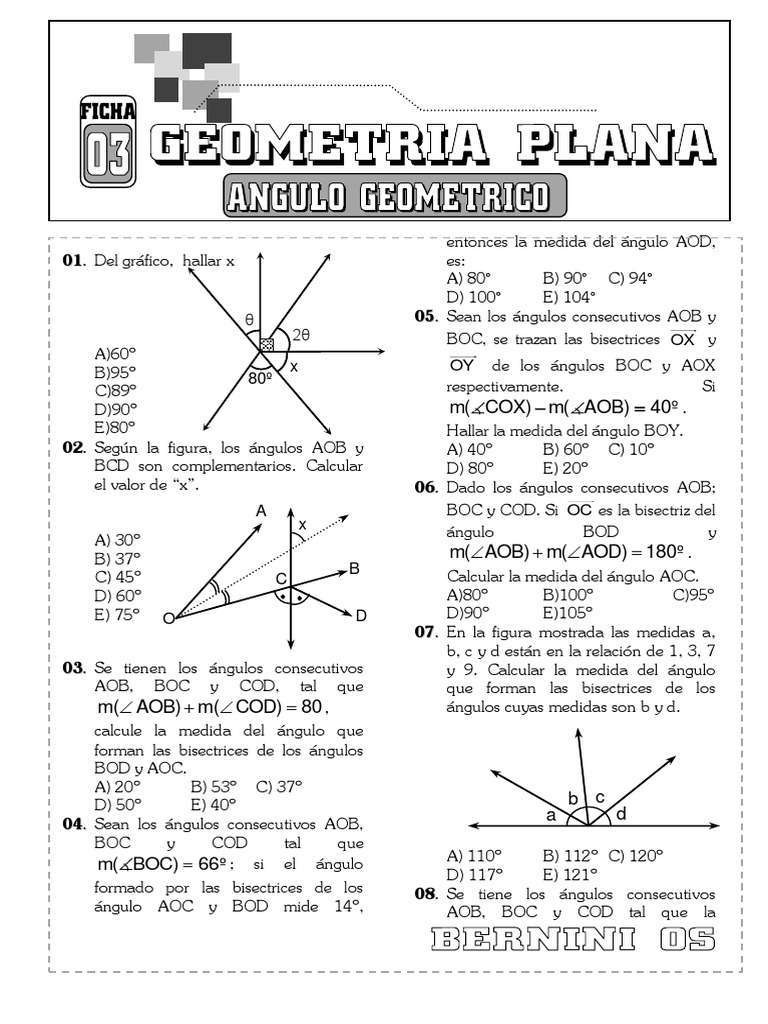 Angulos Cepru | PDF | Geometría Elemental | Matemática Elemental