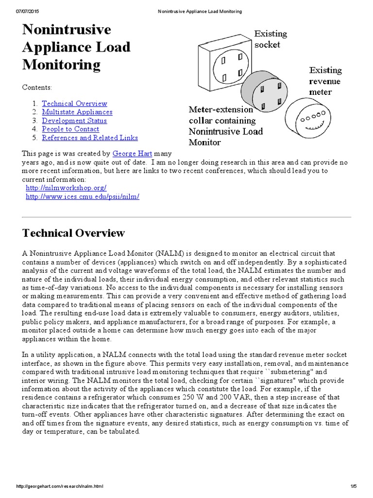Nonintrusive Appliance Load Monitoring | PDF Nonintrusive Appliance Load Monitoring | PDF