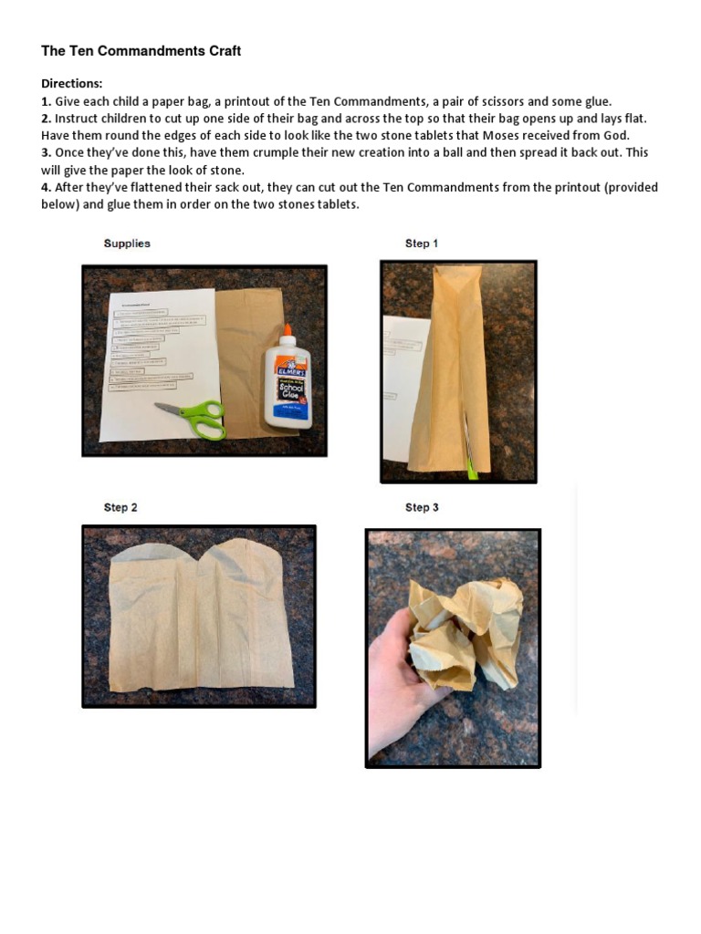 The Ten Commandments Craft | PDF